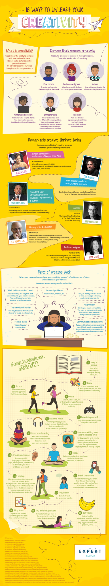 16 Easy Ways to Unleash Your Creativity (Infographic) - The Expert Editor