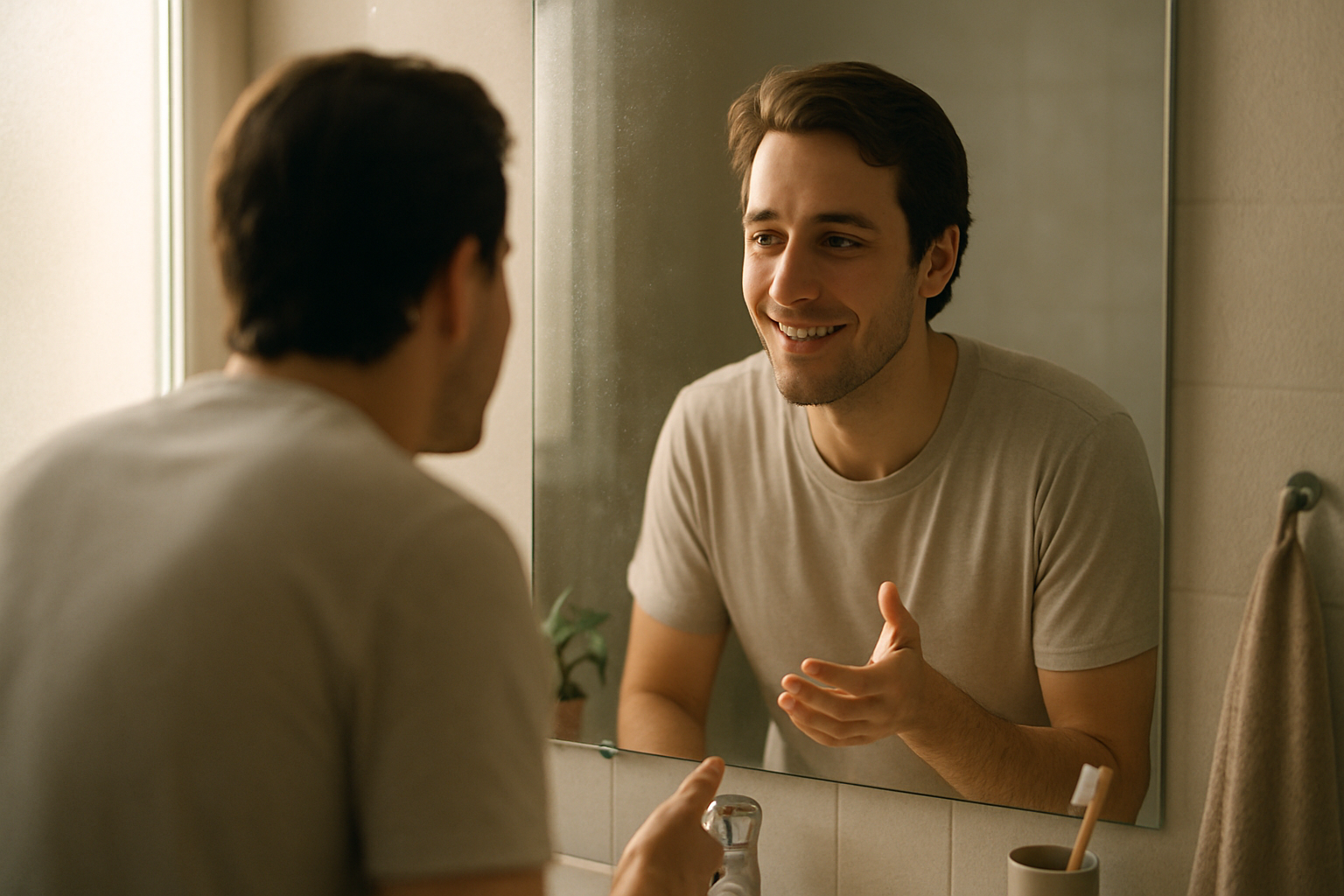 If you've ever talked to yourself in the mirror, psychology says you ...
